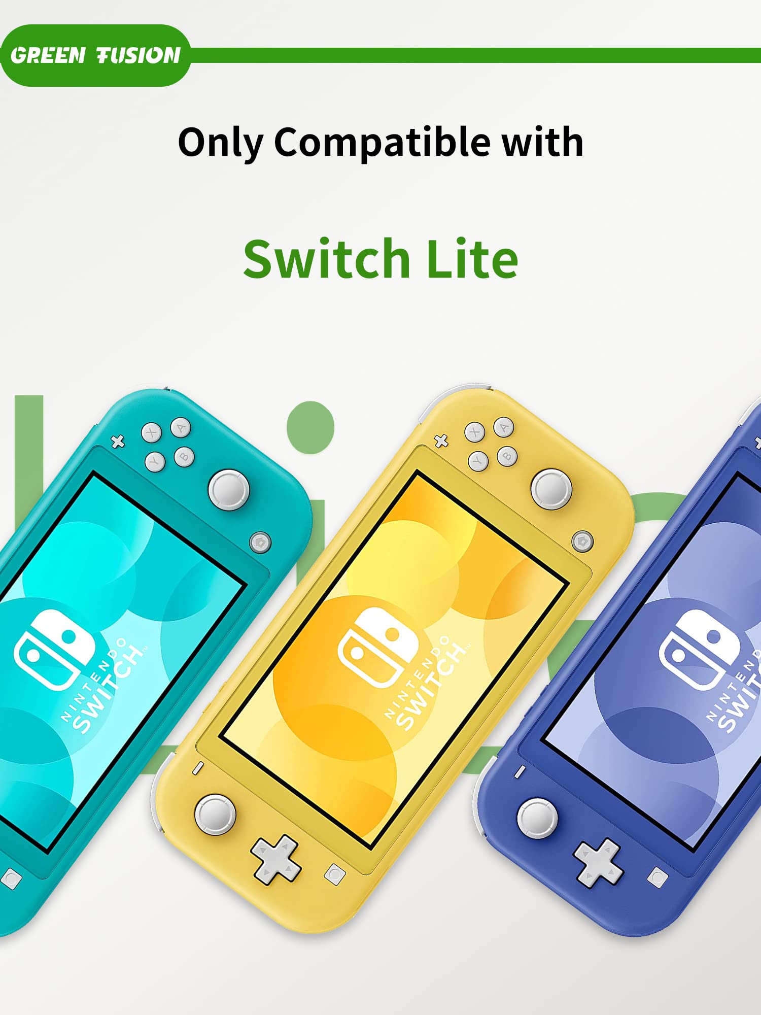 GREEN FUSION Only for Switch Lite Battery Replacement, HDH-003 Battery for Nintendo Switch Lite Game Console (Not for Nintendo Switch) with Installation Instruction & Repair Toolkit