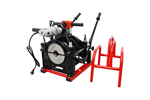 INTBUYING Pipe Fusion Welder Pipe Welding Machine PP PE PB PVDF Butt Fushion Welding Machine Tube Butt Fusion Equipment Double Clamps Hand-push Type 110V 2.48-7.87”(63-200MM)