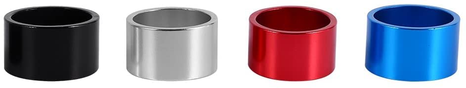 DEWIN 4 PCS Bicycle Headset Spacer Bike Handlebar Stem Spacers Aluminum Alloy Headset Stem Spacer Set Fit 28.6mm Bicycle Front Stem 5MM 10MM 15MM 20MM