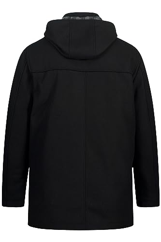 JP 1880 Menswear Big & Tall Plus Size L-8XL Water Repellent Wool Blend Duffle Coat black Large 795121100