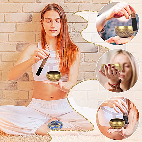 DomeStar Tibetan Singing Bowl Set, Sound Bowl Meditation Bowl Meditation Sound Bowl Handcrafted for Healing and Mindfulness