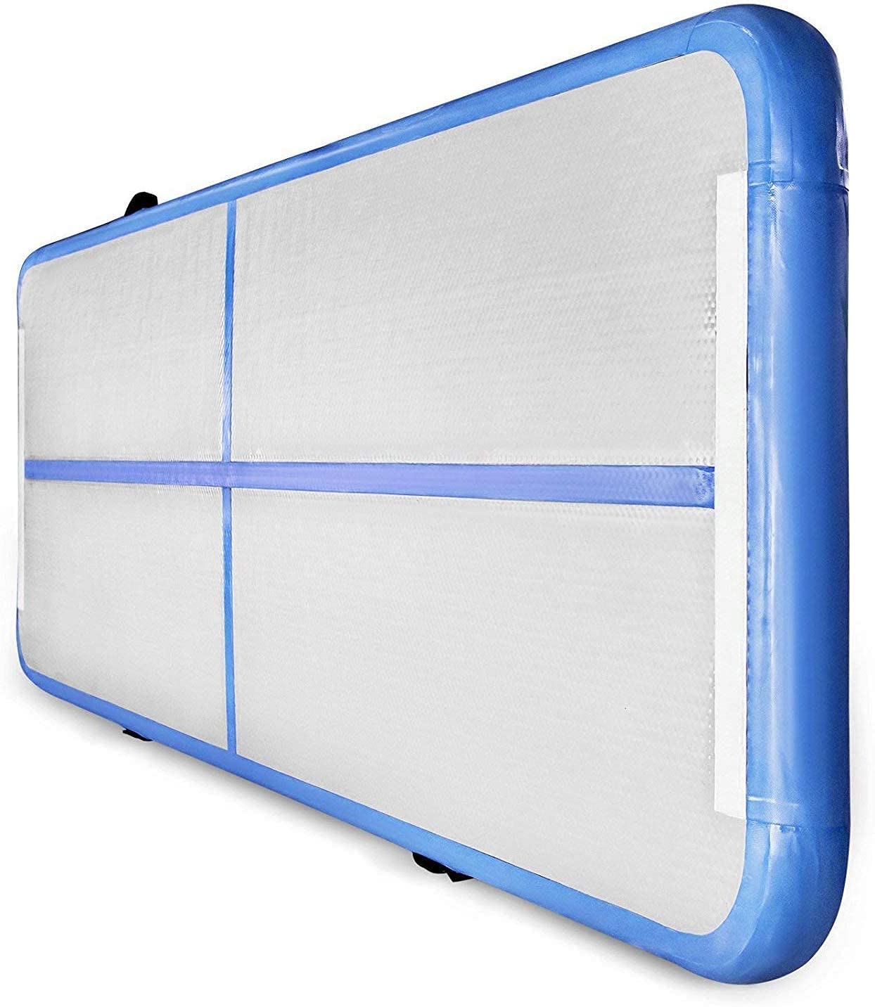 FBSPORT Inflatable Air Gymnastics Mat Training Mats 4 inches Thickness Gymnastics Tracks for Home Use/Training/Cheerleading/Yoga/Water with Pump