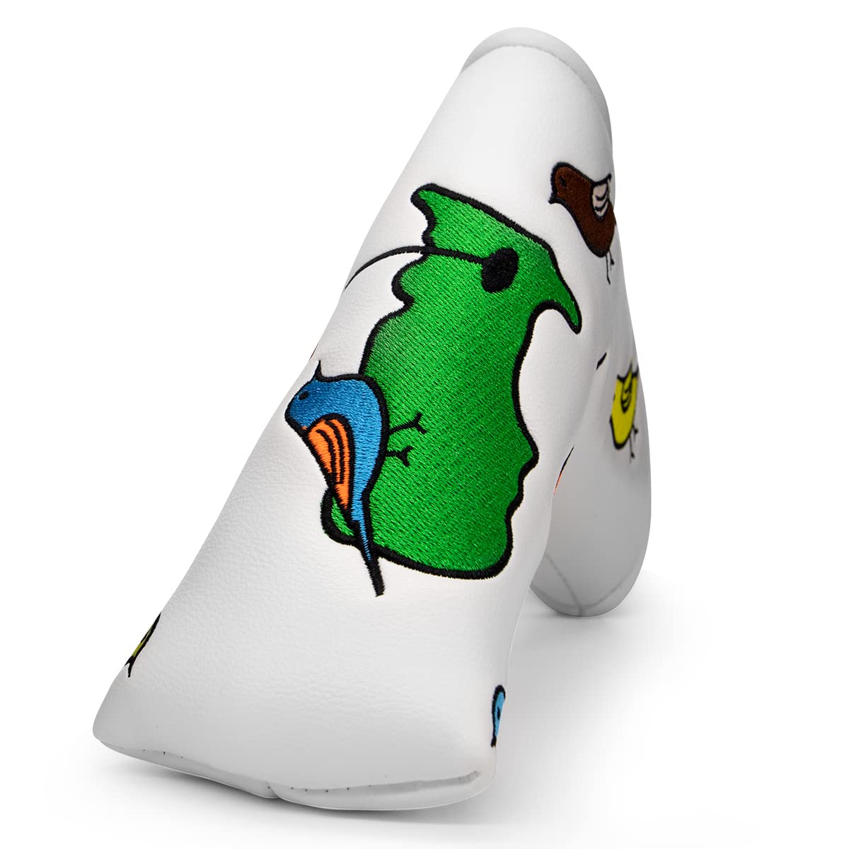 Golf Bird Blade Putter Head Cover Headcover with Magnetic Closure Made by Quality PU Leather, Lucky Golf Putter Cover for Golf Player
