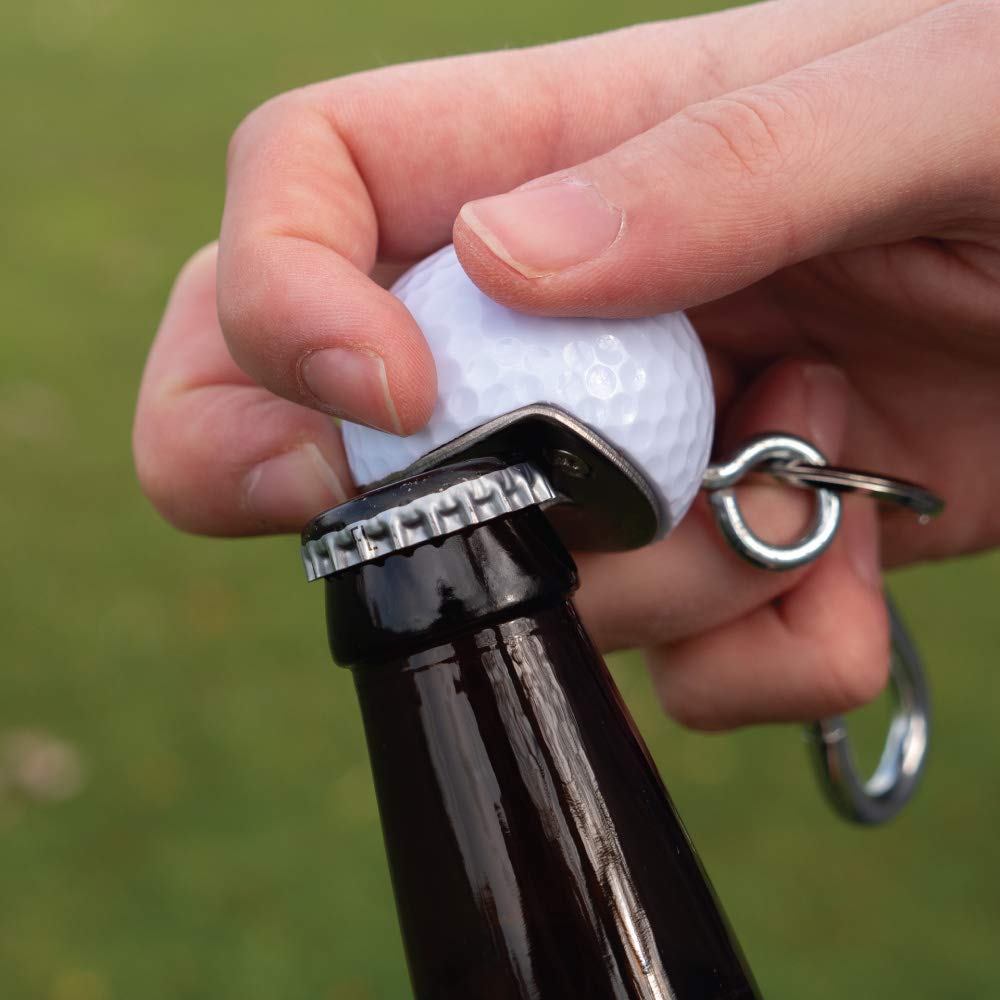 Golf Ball Bottle Opener, Beer Bottle Opener Made from a Real Golf ball, Bottle Opener KeyChain & Carabiner Bottle Opener - The BeerWedge - Cool Gadget for Teens, Present for Men, & Main Beer Accessory