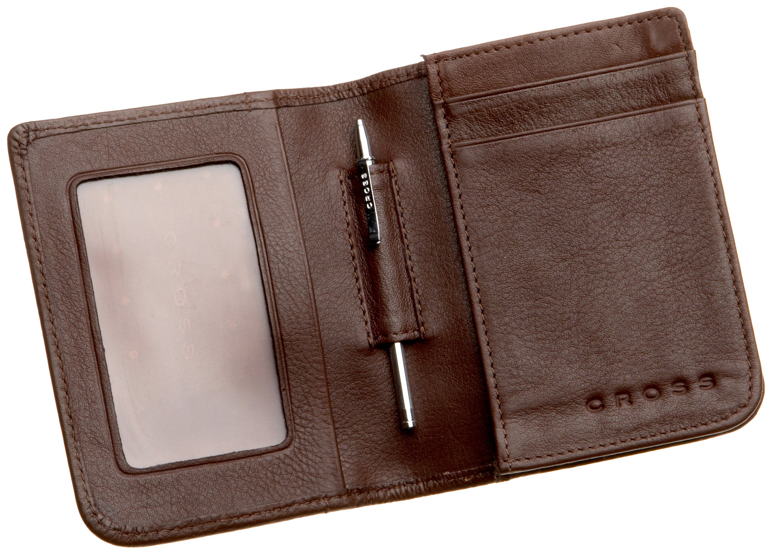 Cross Autocross AC192-9 Men's Money Wallet Collection Folded ID Card Case (Brown)