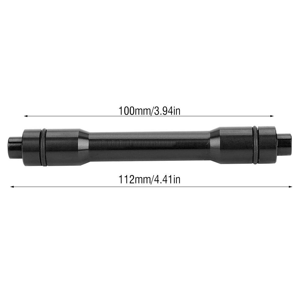 Dilwe Skewer Adapter, Aluminium Alloy Thru Axle Adapter Quick Release Bike Hub Adapter for Road Bike, Mountain Bike (Black)