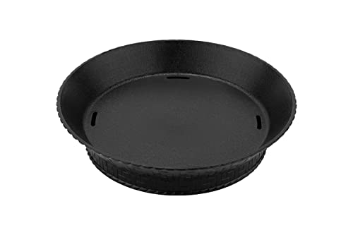 G.E.T. RB-892-BK-EC Round Serving Basket with Base, 9", Black (Set of 4)