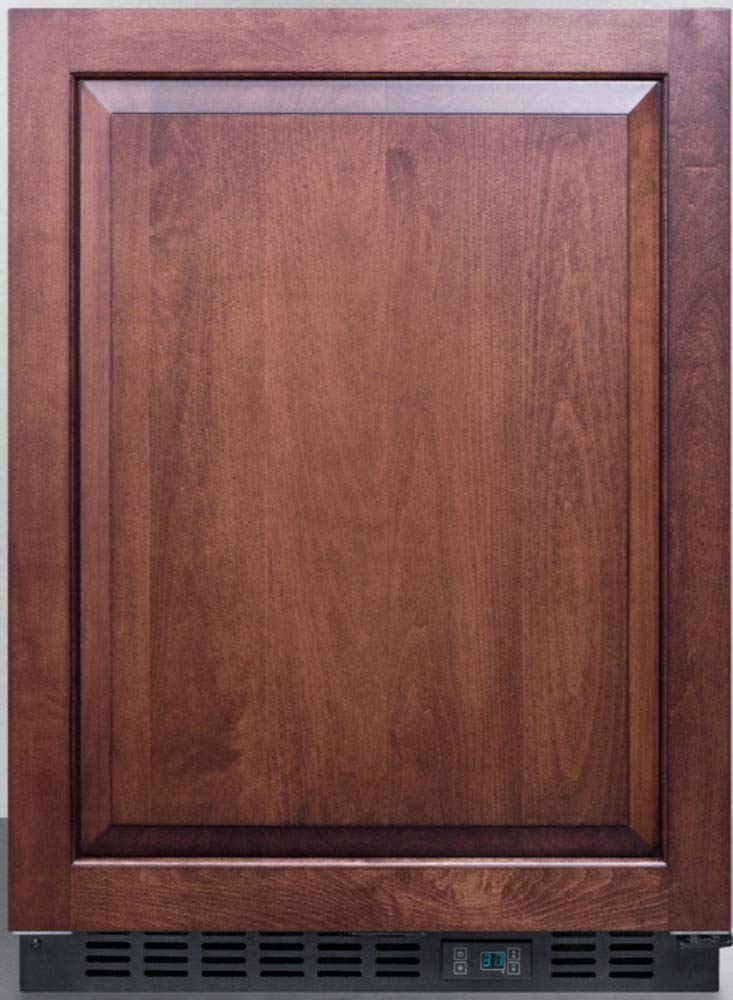 Summit Appliance SCR610BLSDIF Built-in Undercounter Commercial All-Refrigerator with Stainless Steel Interior, Auto Defrost, Panel-Ready Door, Digital Controls, Lock and Black Cabinet