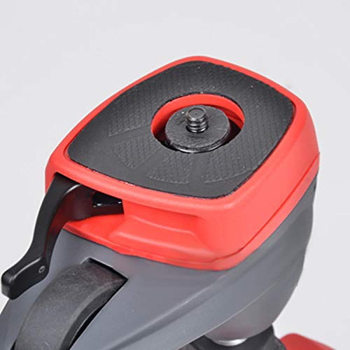 FECAMOS with A Standard 1/4inch Screw Release Plate Aluminium Alloy,for Manfrotto Compact Action Tripod(red)