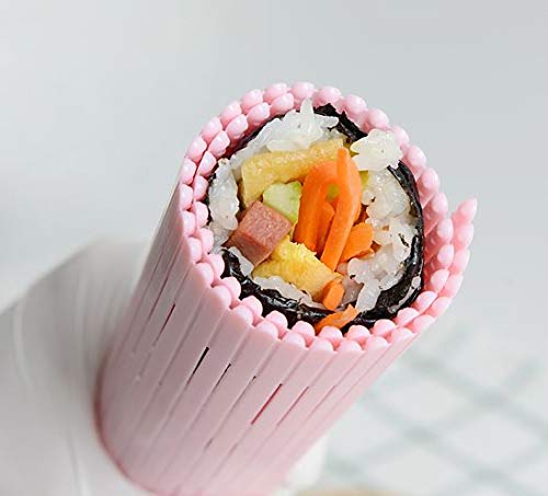 Florian Easy Sushi Rolling Mat (1 Pcs) (Size 25,5 x 25.5 Cm / 10.4 x 10.4 Inch) Easily Make a Shape than Silicon Mat, Easy to Clean and Store