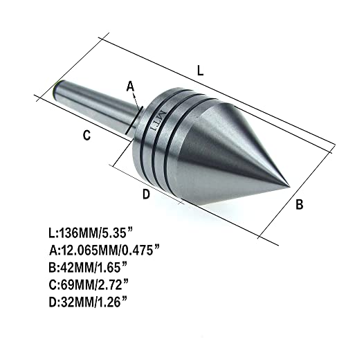 HFS (R) Heavy Duty Live Tailstock Center (#1 Morse Taper)