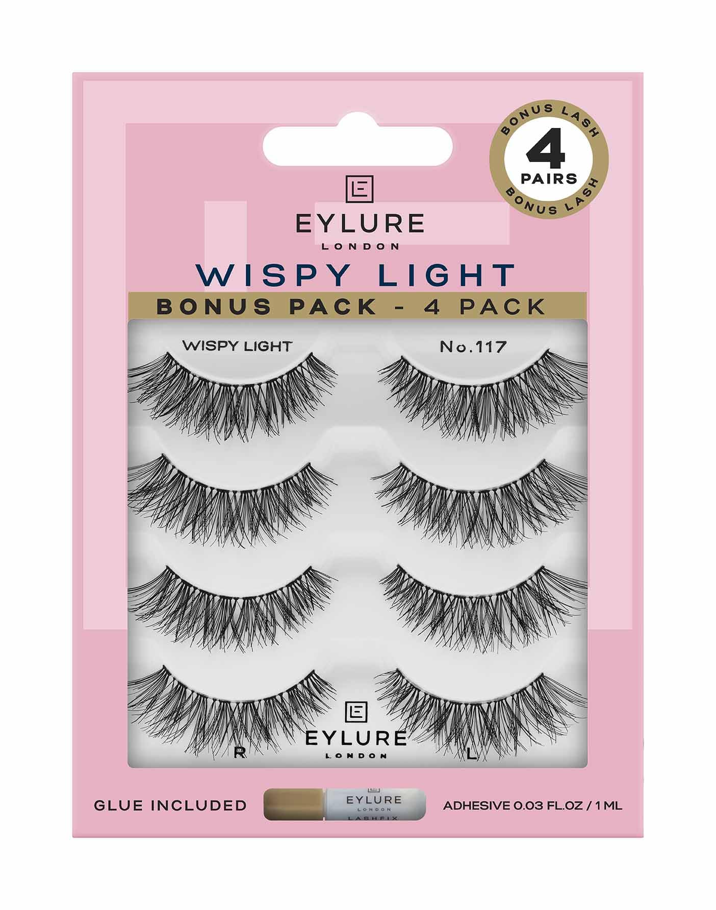 Eylure Texture False Lash, Style No. 117, Reusable, Adhesive Included, 3 Pair