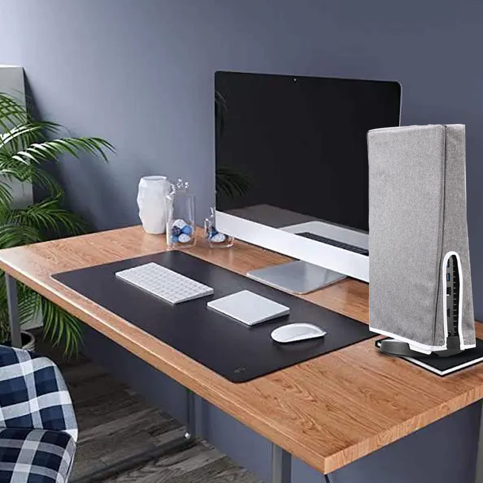 Dustproof Cover for Game Consoles Easytouse Dustproof Cover for Game Consoles Vertical Slim Oxford Cloth (Grey)