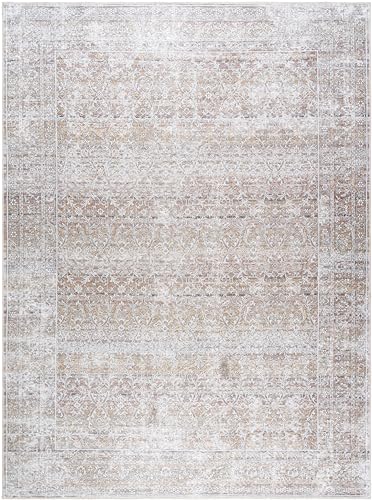 Livabliss x Our PNW Home Rainier Updated Traditional Washable Area Rug, 7'10" x 10'2", Taupe