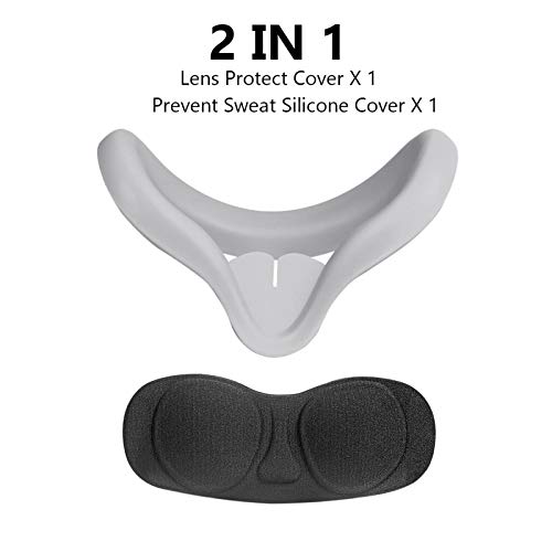 Dustproof Lens Anti Scratch Case Silicone Eye Cover Pad Skin for Oculus Quest 2