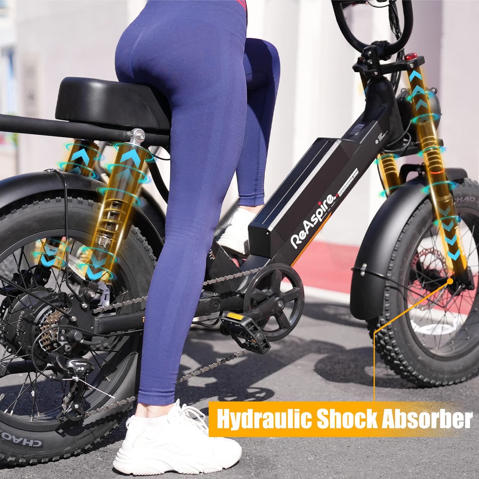 FIOTAS ReAspire Electric Bikes for Adults, 750W BAFANG Motor, 48V 20.1/16.7Ah Battery & 65 Miles Range Dirt E Bikes with 4.0 LCD Display 20'' Fat Tire Commuter with Removable Battery