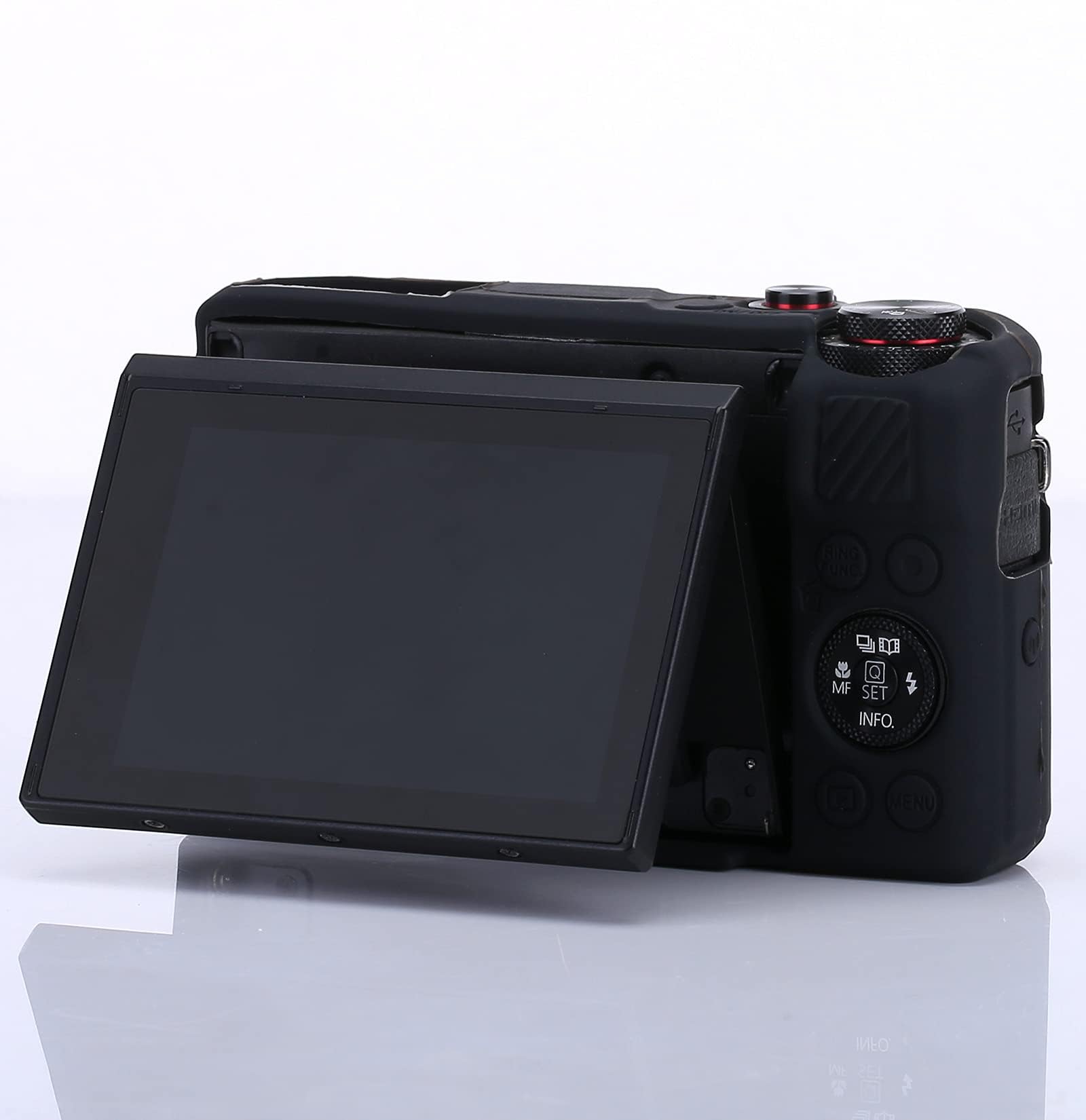 G7X Mark II Case G7X Mark III Case G7X Camera Silicone Case Ultra-Thin Lightweight Rubber Soft Silicone Case Bag Cover for Canon PowerShot G7X G7X Mark II G7X Mark III + Microfiber Cloth (Black)