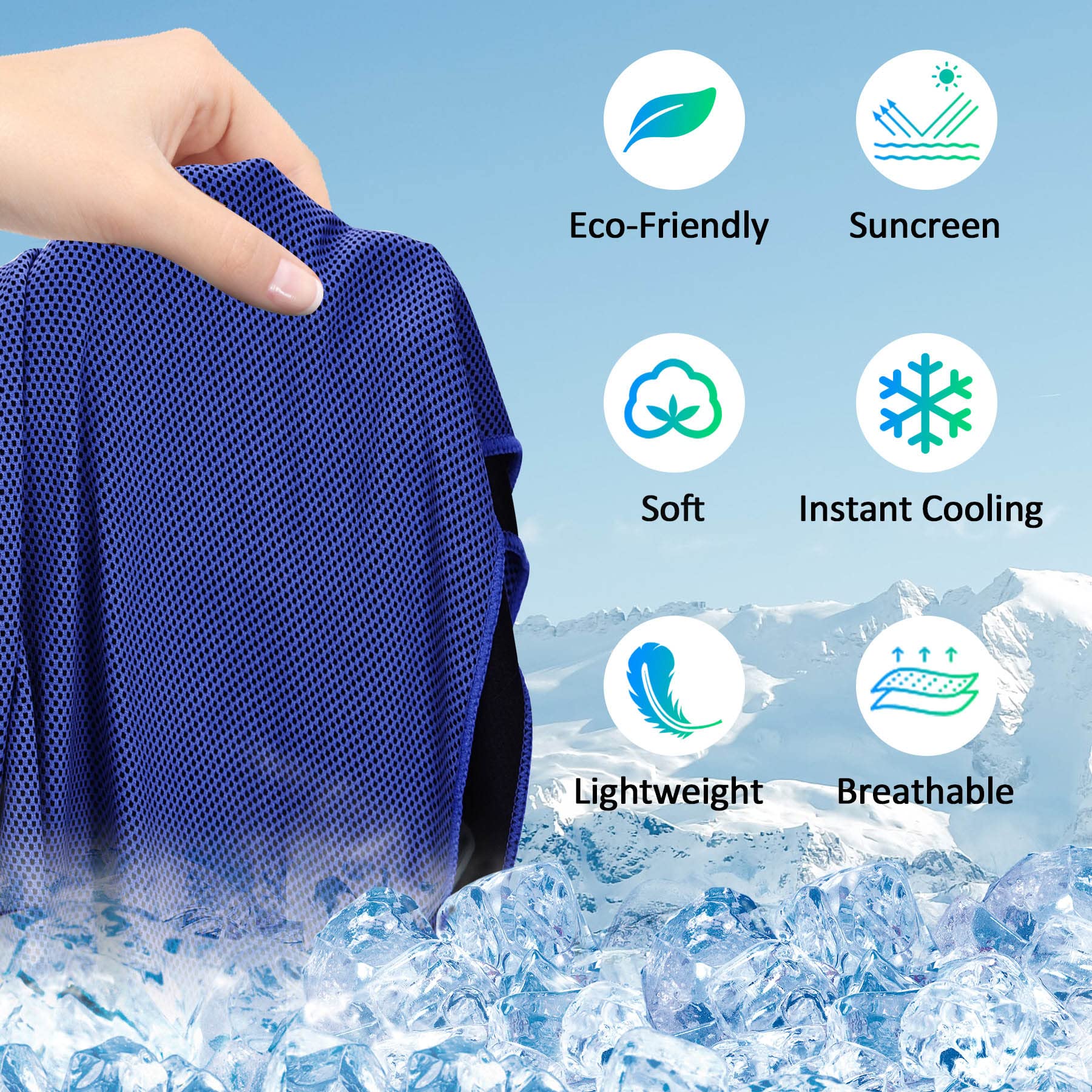 ExTowel Excellent Cooling Towels Neck and Face,(40" x 12") Bulk Ice Towel,Soft Breathable Cooling Towels for Hot Weather,Athletes,Yoga,Gym,Workout,Sports,Camping,Microfiber Cold Towels 4pack