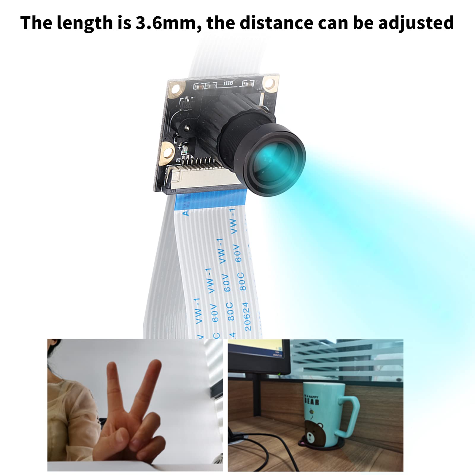 KOSDFOGE PVC PCB Camera Module Night View Camera Module for Raspberry Pi 4B 3B 2B B A Cameras 500W Pixel