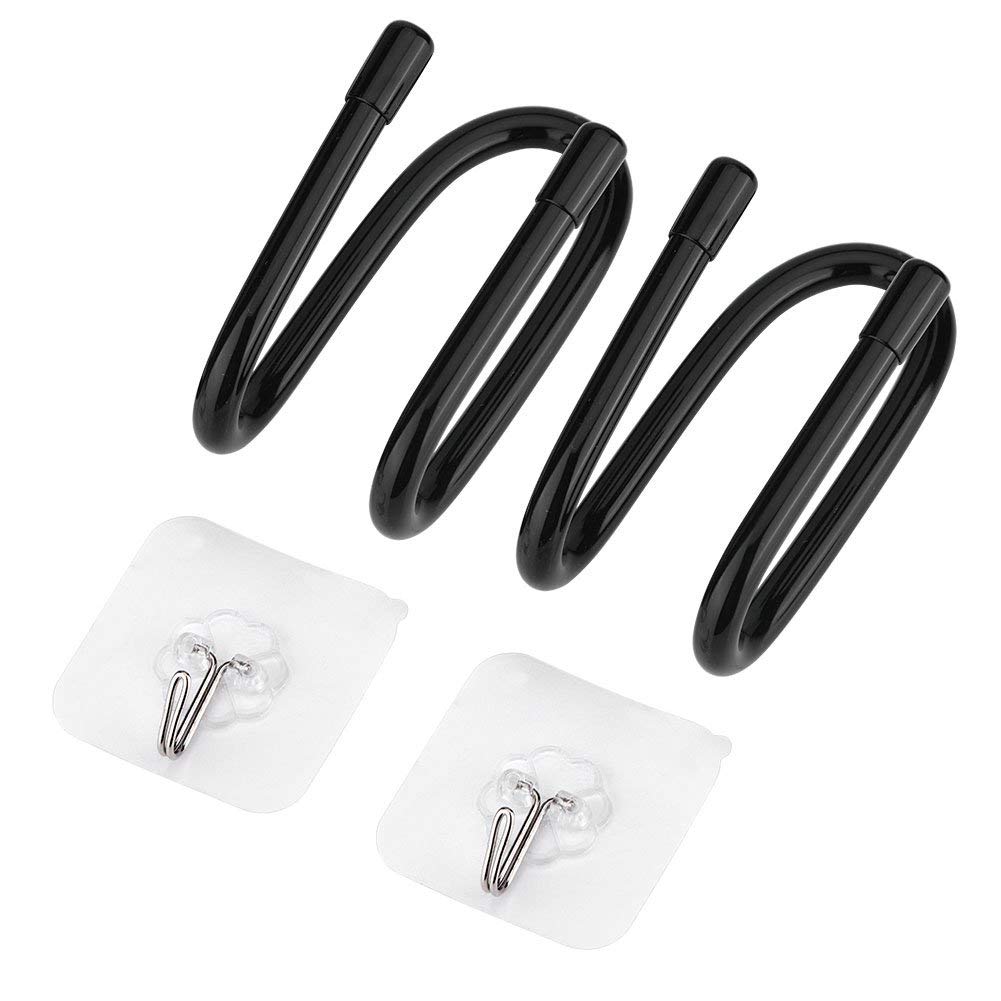 Eboxer Adhesive Wall Hooks, Transparent Reusable Heavy Duty Adhesive Hooks Wall Hanger for Switch, for, for, Headphone and Hanging Key Hat Coat, Adhesive Wall Hook + Hanger