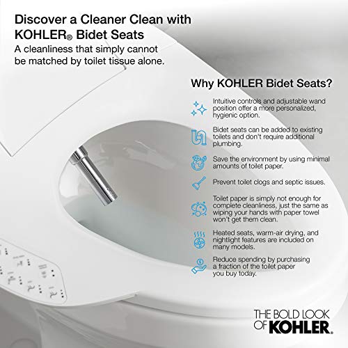 Kohler 4108-0 Bidet Seat, one-size, White