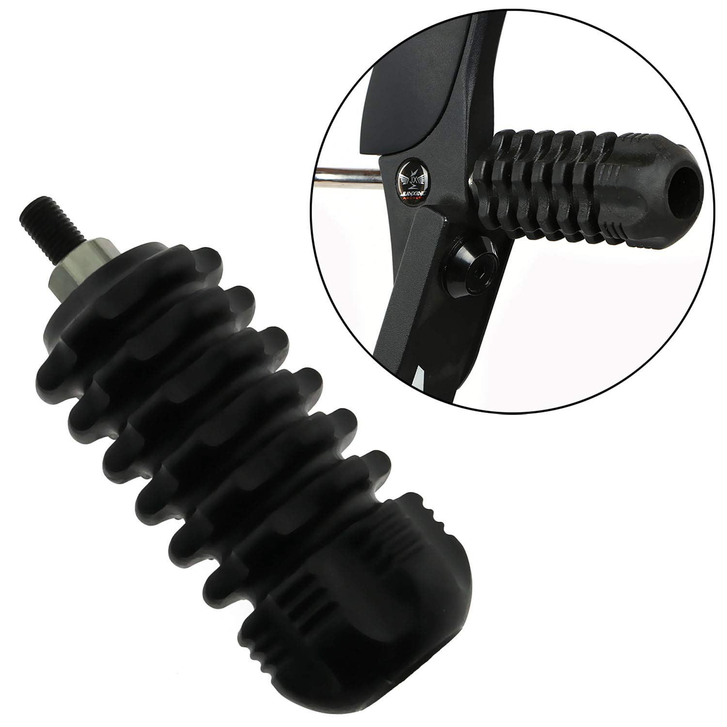 E-outstanding Archery Compound Bow Stabilizer Rubber Accessory for Archery Shooting Hunting, Black