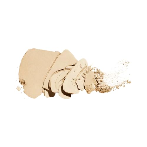 Flower Beauty Light Illusion Perfecting Powder - Pressed Powder Face Makeup, Buildable Medium Coverage with Blurring Pigments, Includes Mirror & Sponge (Nude) 0.28 oz. (Pack of 1)
