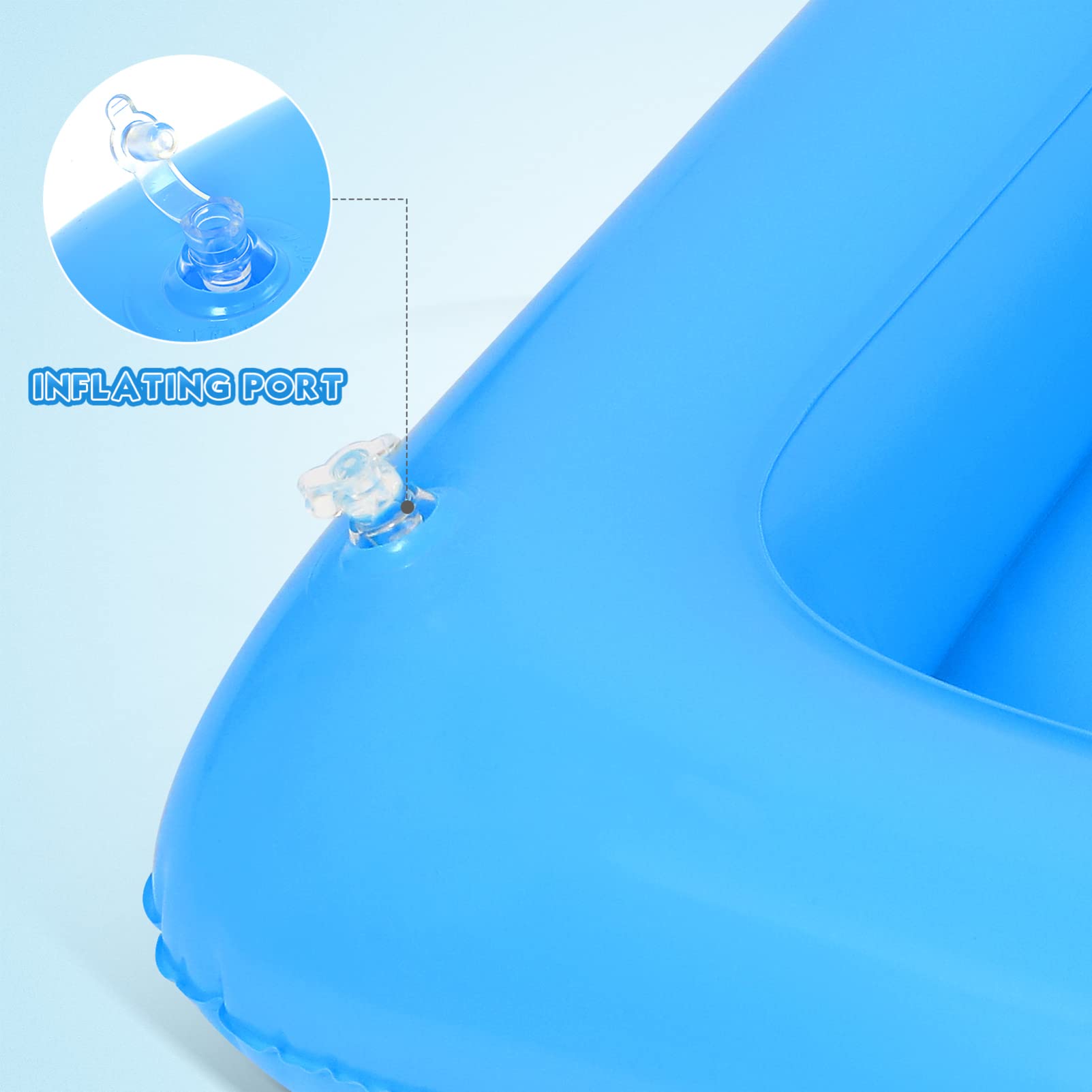 Hemoton 1 Set 2PCS Inflatable Pool Serving Bar and 3pcs Mesh Food Tent Set Drinking Buffet Tray Inflatable Ice Serving Buffet Bar Drinks Cooler Tray with Drain Plug (Blue)