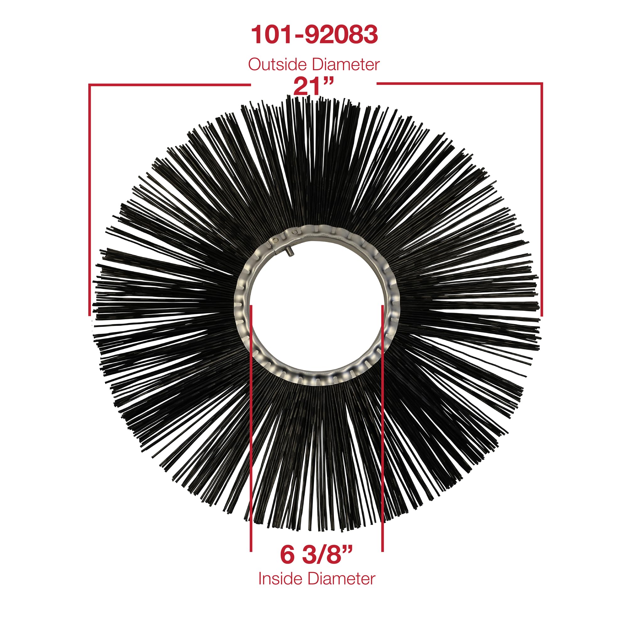 MB Replacement Brush for Bobcat 60 Inch Bucket Sweeper Poly / Wire Refill Kit 21 x 6-3/8 Inch Convoluted Brush Sections