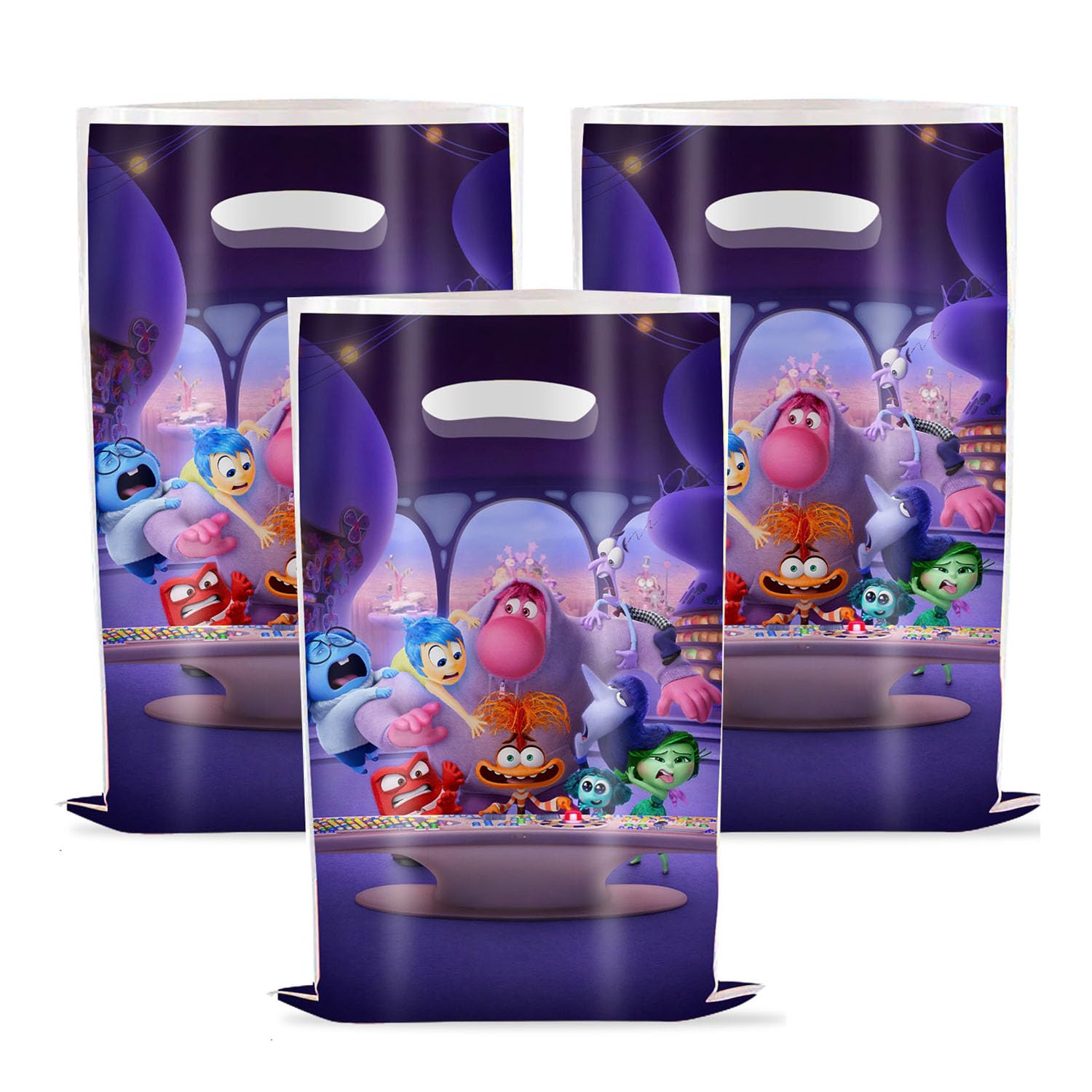 MC TTL 30pc Inside out 2 Party Gift Bags for Baby Shower Kids Birthday Inside out 2 Theme Party Decoration Supplies.