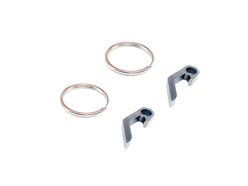 Flycheers 2 pieces Titanium alloy keychain Mini opener Beer Bottle Opener with Stainless Steel Key Rings