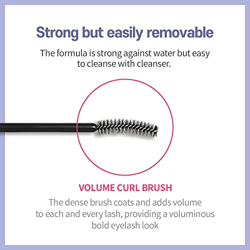 ETUDE Lash Perm Volume Fix Mascara #Black (21AD) | Volume & Curling Mascara that Lasts for Long Hours and Makes them Voluminous