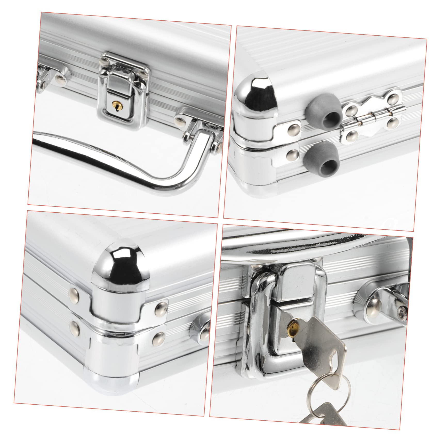 HANABASS Cases Handle Carry Carrier Alloy Professional Casino Storage Empty Aluminum for Holder Blackjack Lock Carrying Chip Case Design Holdem Supplies Texas Large Chips Cards/Capacity