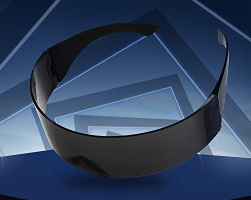 FEISEDY 80s Futuristic Cyclops Cyber Visor Sunglasses Men Women Punk Style Cosplay B2740