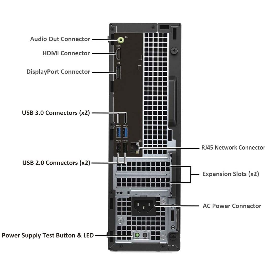 Dell OptiPlex 3040 Desktop i7-6700 Processor, 16GB RAM, 2 x 4K Monitor Support, Intel HD Graphics 530, Windows 10 Pro