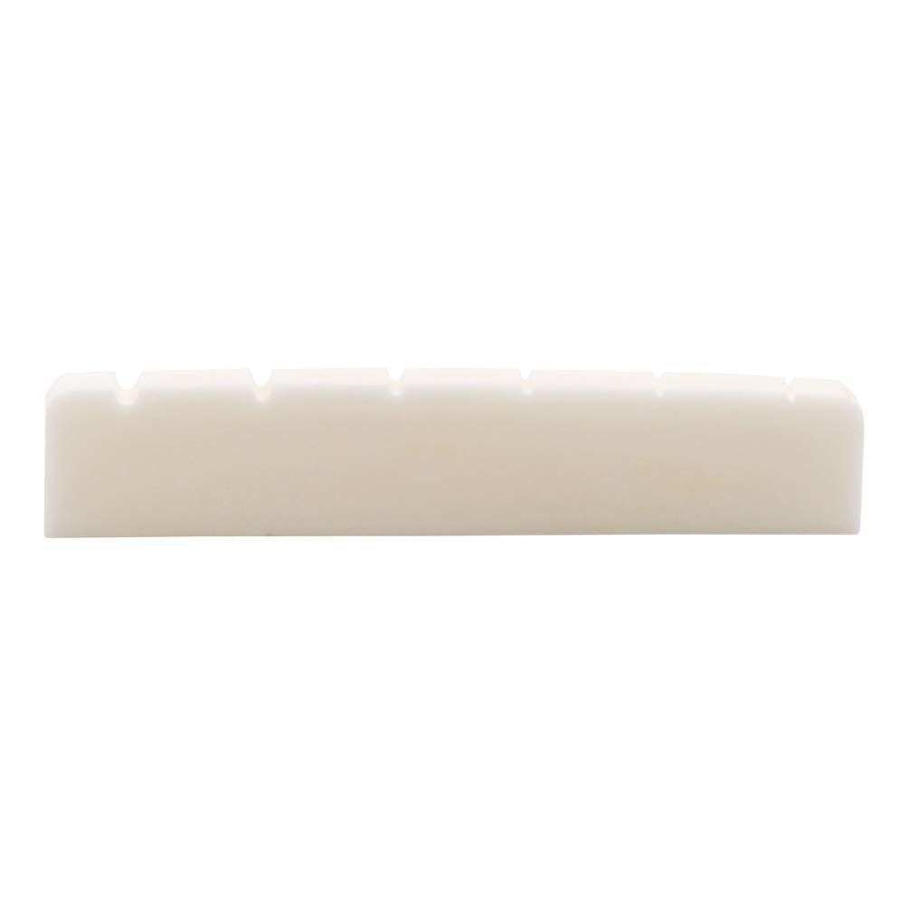DISENS 6 String Electric Guitar Nut Slotted Bone Nuts Flat Bottom for Guitar Replacement Parts Accessories (43x6x8.5mm)