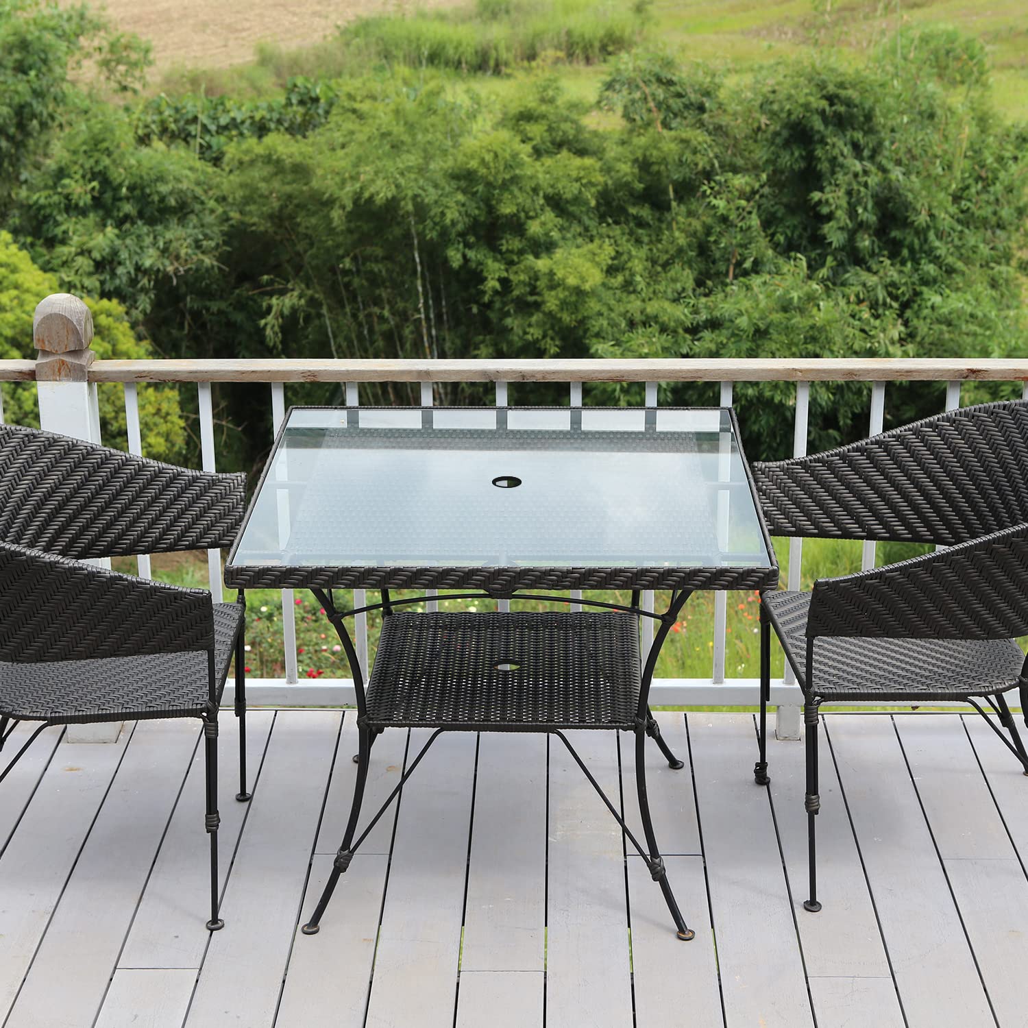 Fab Glass and Mirror 38 X 60 Inch Rectangle Aquatex Patio Glass Table Top w/ 4 Inch Radius Corner 3/16" Thick Flat Tempered
