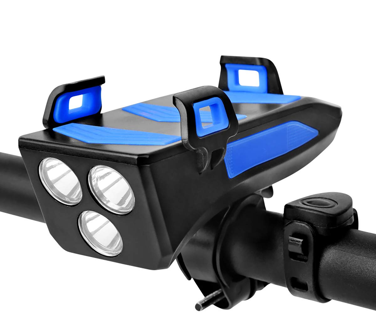 Dhdtalent Road Mountain Cycling Ultra Bright USB Rechargeable Bike Lighter with Odometer and Horn
