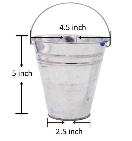 Goldenvalueable 12 Metal Buckets 5 Inch Galvanized Pail for Wedding Decorations, Centerpieces for Party, Garden Planters