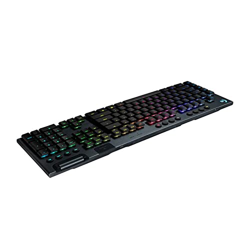 Logitech G915 LIGHTSPEED Wireless RGB Mechanical Gaming Keyboard (GL Tactile) Bundle with Gaming Mouse, Webcam with Tripod, Headset, and 4-Port USB 3.0 Hub (5 Items)