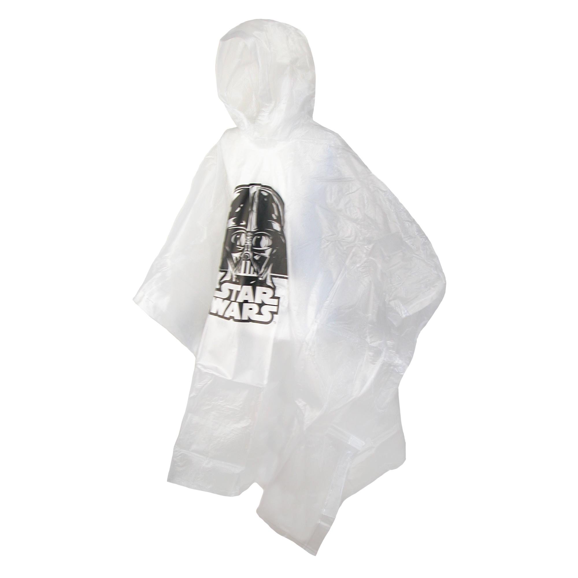 Disney Adult Star Wars Darth Vader Clear Rain Poncho (1, one Size)