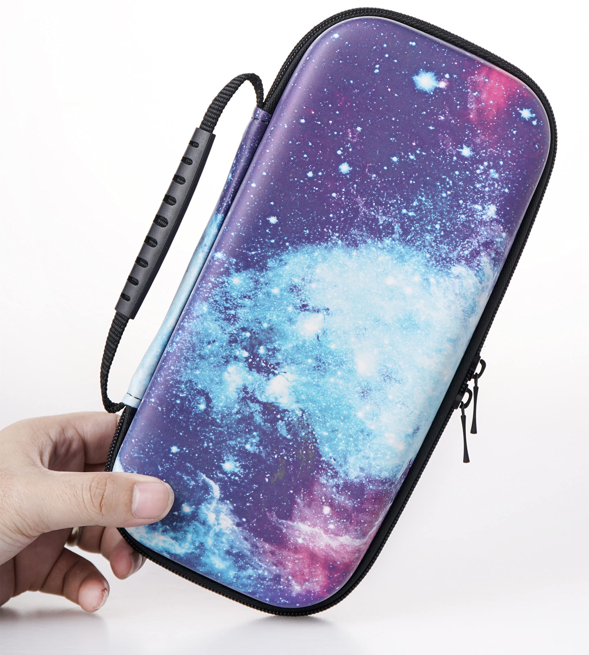 FANPL Carrying Case for Nintendo Switch & OLED Mode, Cool Starry Sky Travel Hard Protective Case for Switch with 10 Game Card Slots (Galaxy)