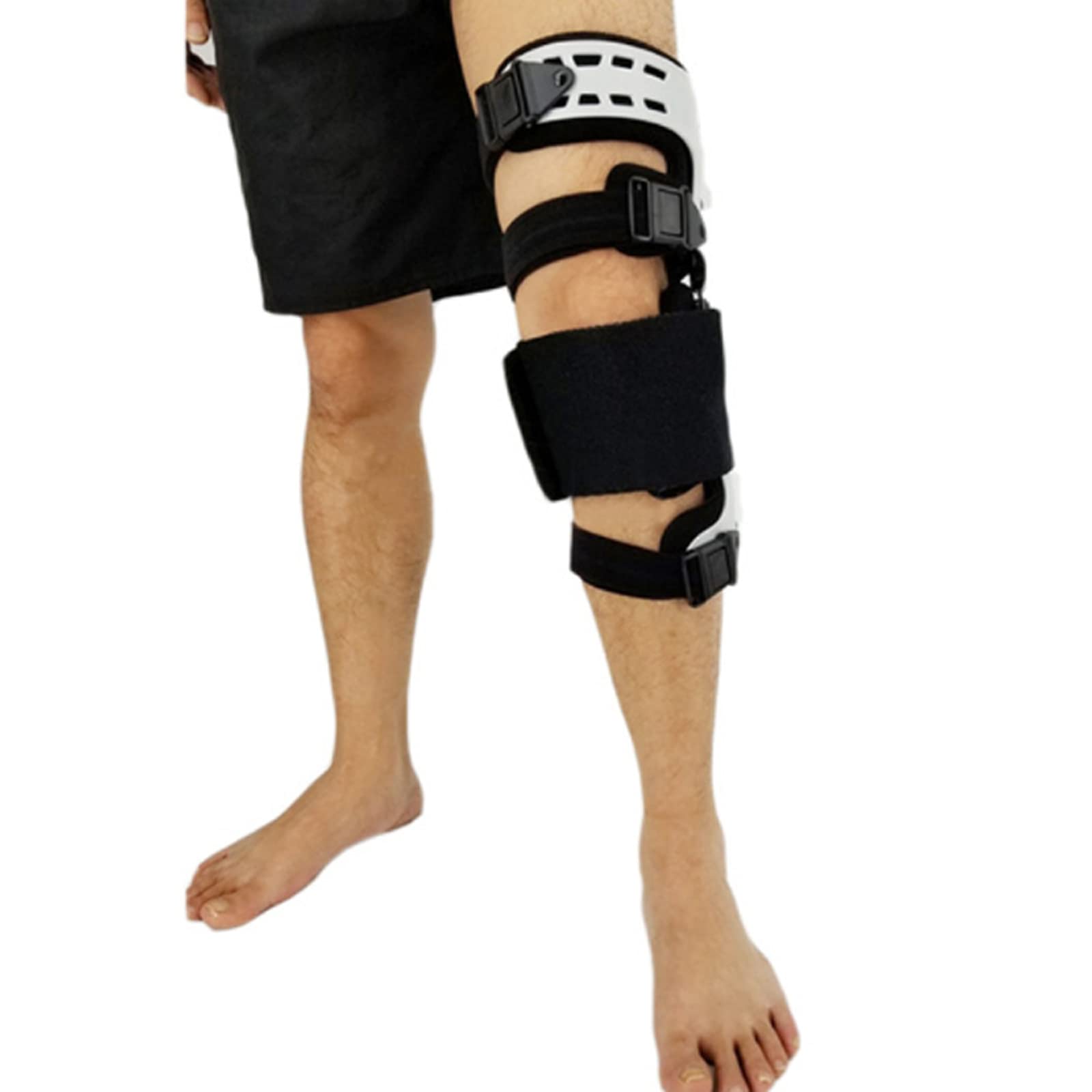 DXDUI Hinged Knee Correction Brace Leg Breathable and Adjustable 90° Joint Sprain Rehabilitation Orthosis for Recovery Support Ligament Injuries Relief