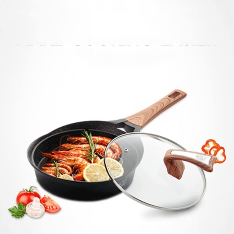 DHTDVD Medical Stone Saucepan Non-Stick Skillet Frying Pan Cookware Universal Household Kitchen Supplies