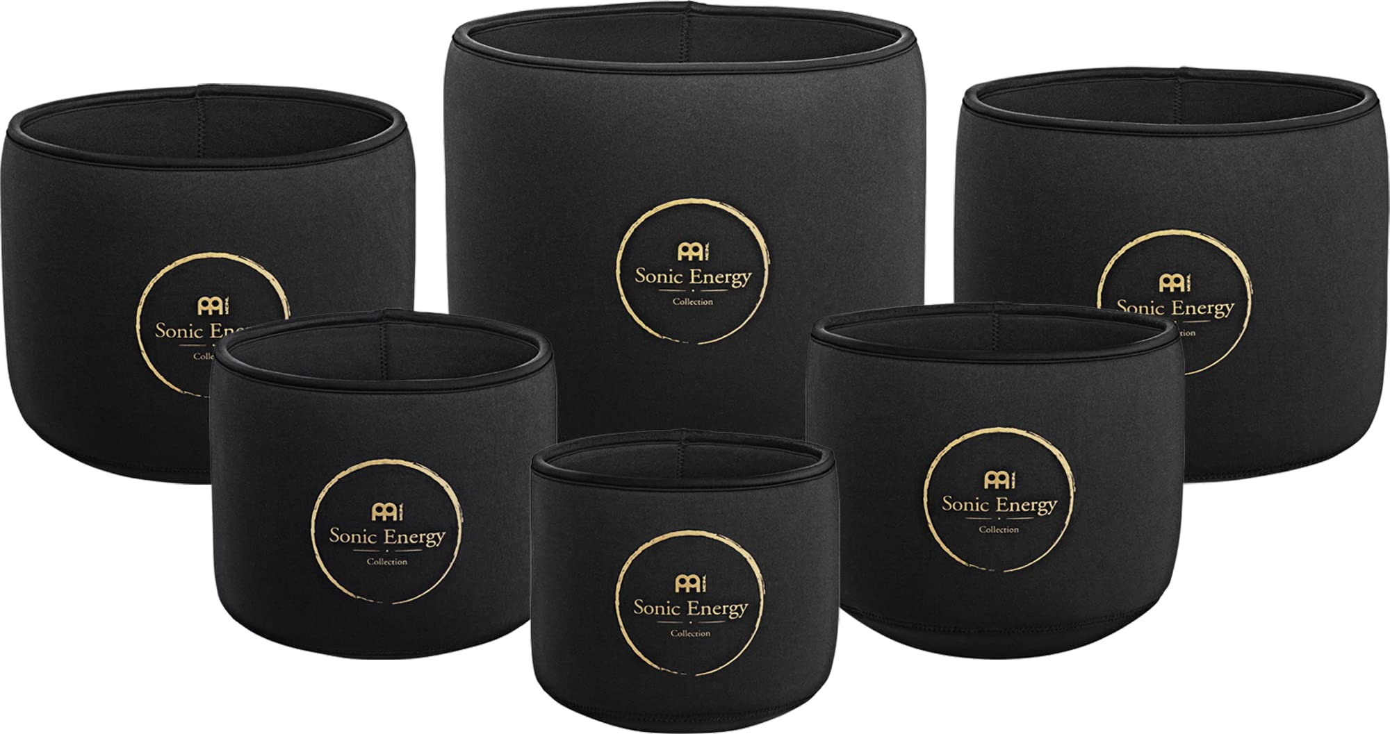 Crystal Singing Bowl Protective Padded Sleeve Set, 6 Piece Set Including 8", 9",10", 11", 12" and 13" Diameters
