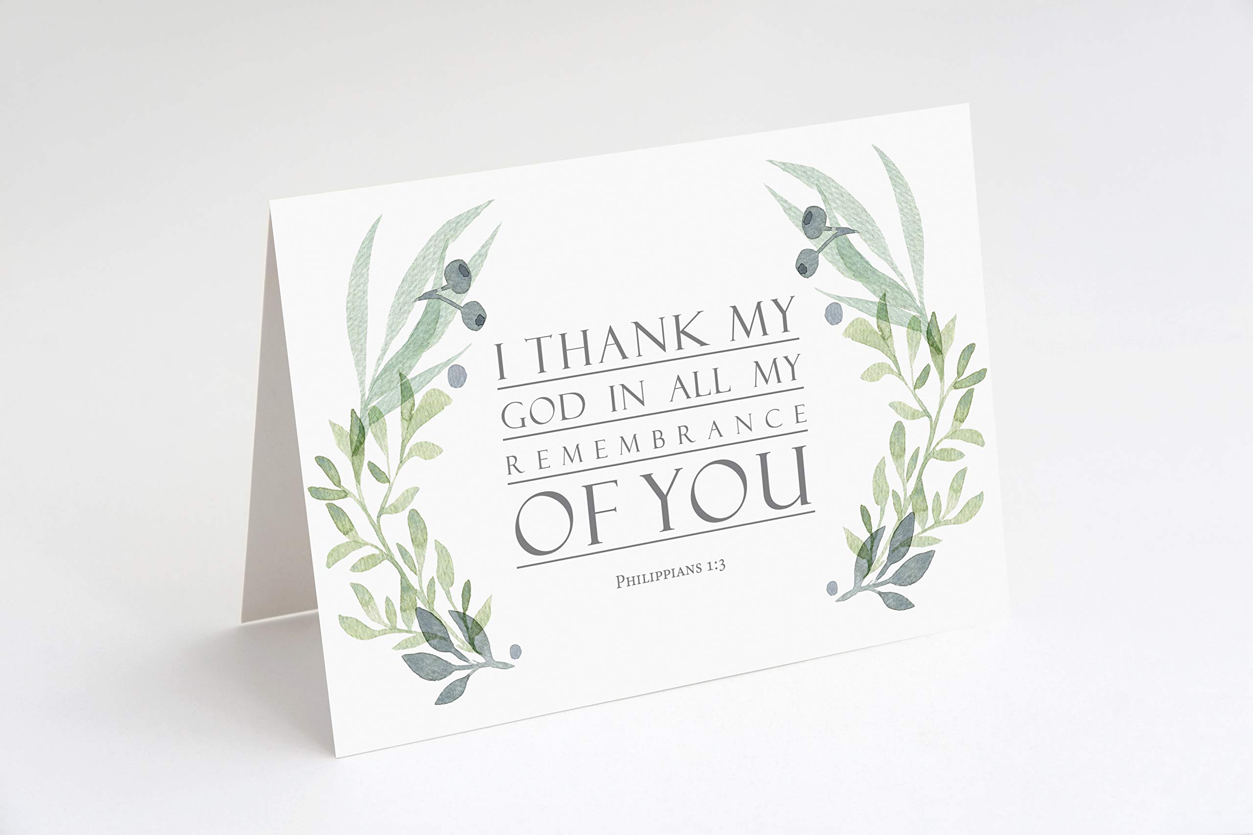 Thank You Inspirational Greeting Cards with Scripture - Pack of 24