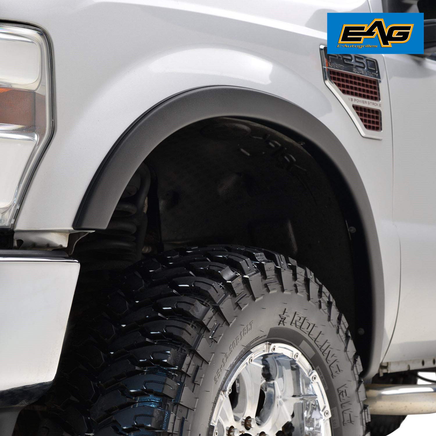 EAG Fender Flares Satin Black Styline Series Fit for 08-10 Super Duty