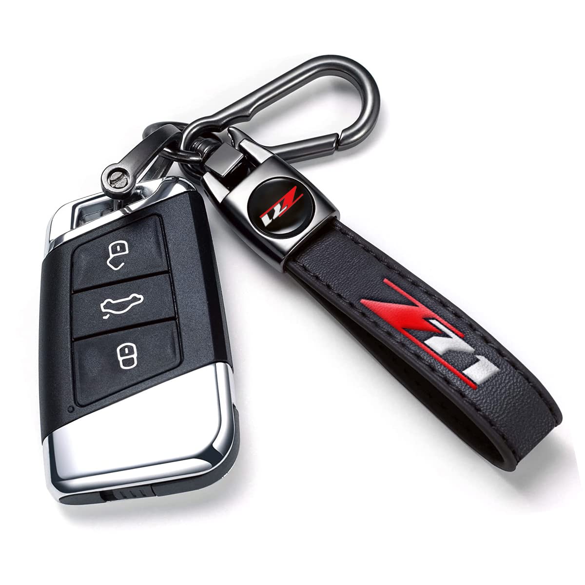 Gorota Black Genuine Leather Key Chain Car Keychain Keyring Car Accessories