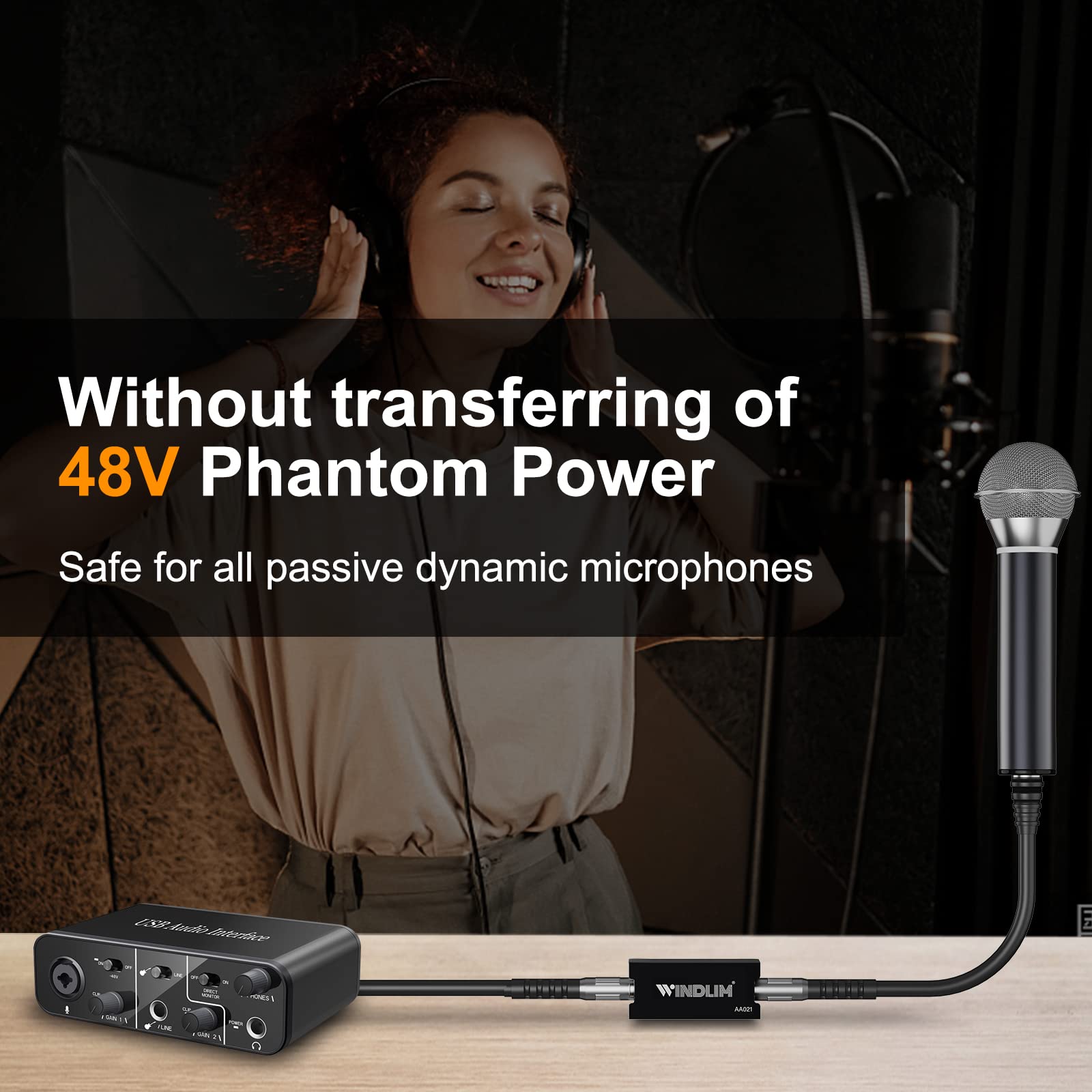 Dynamic Microphones Preamps, Ribbon Mic Activator XLR Preamp Booster for Livestream, Broadcast, Podcast, Vocal Recordings