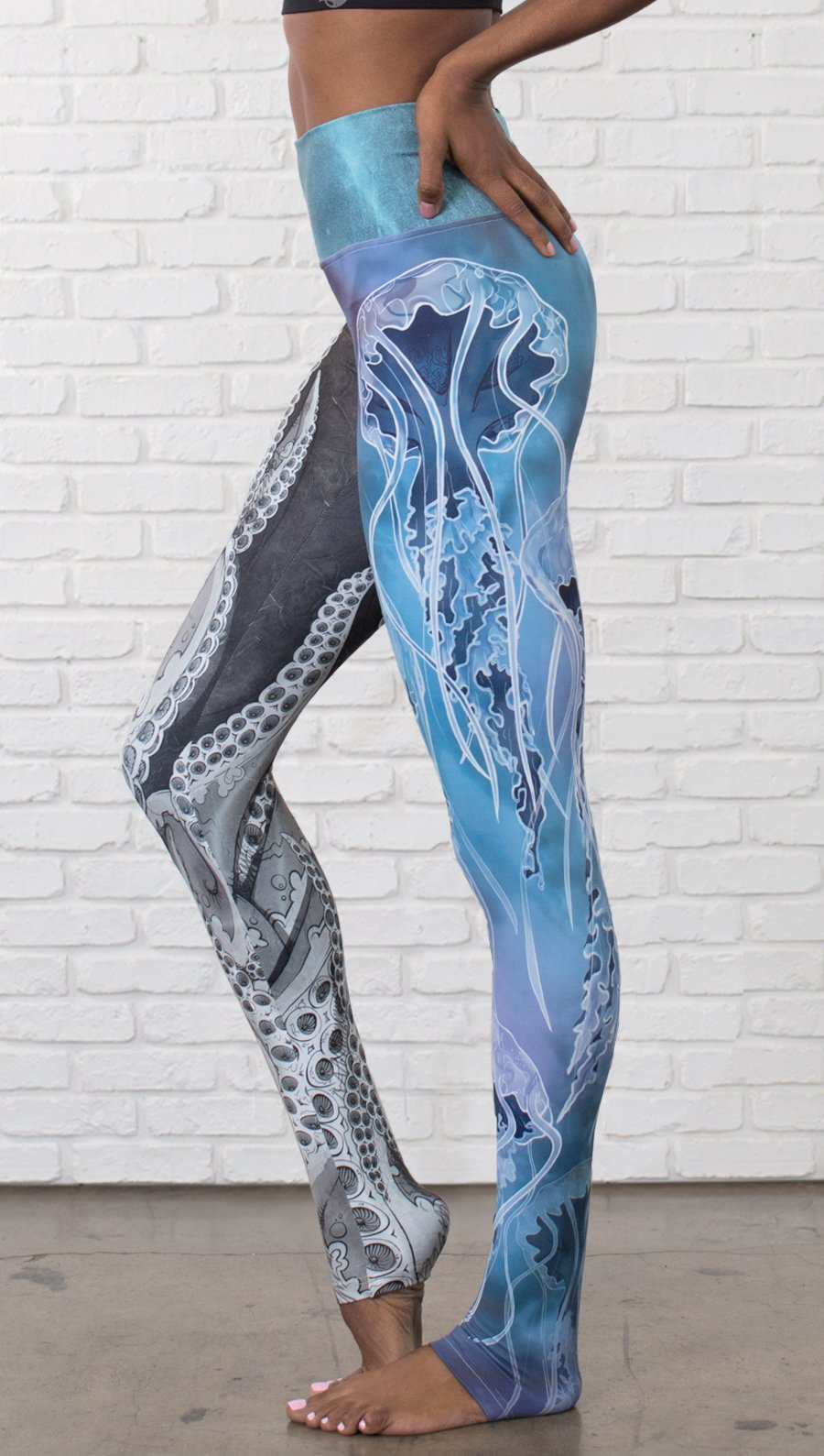 EAGLE ROCK WERKSHOP Athletic Performance Leggings/Yoga Pants - Athleisure Wear for Women - Sea Mashup